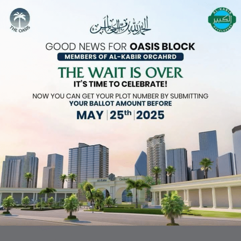 Al Kabir Orchard Oasis Block Balloting - Update May 2025